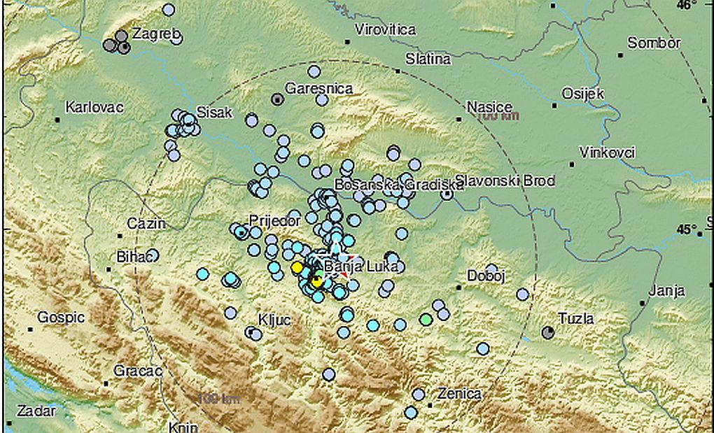 Osjetio se i u Hrvatskoj: Banja Luku zatresao potres jačine 4,1